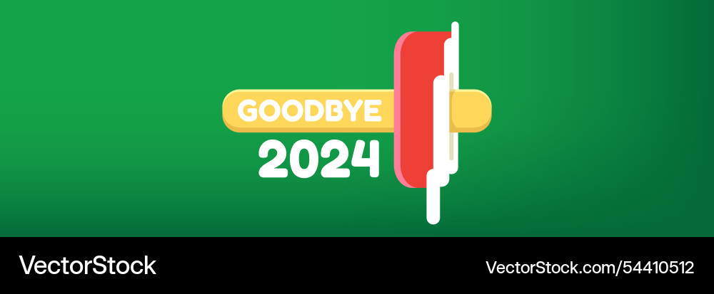 Goodbye 2024 hello 2025 year concept Royalty Free Vector