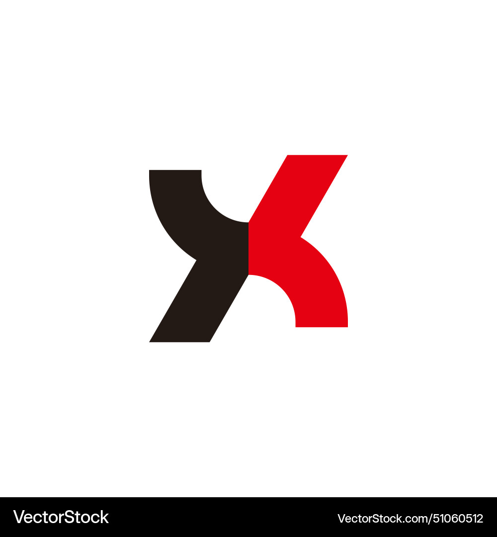 Letter xl simple geometric colorful logo Vector Image
