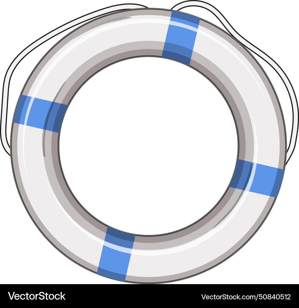 Lifeguard lifebuoy cartoon Royalty Free Vector Image