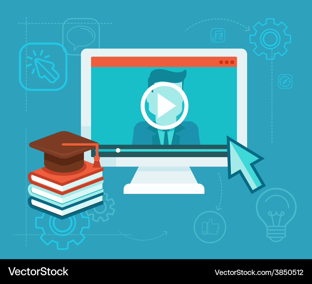 Online education Royalty Free Vector Image - VectorStock