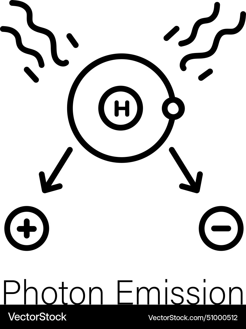 Photon emission Royalty Free Vector Image - VectorStock