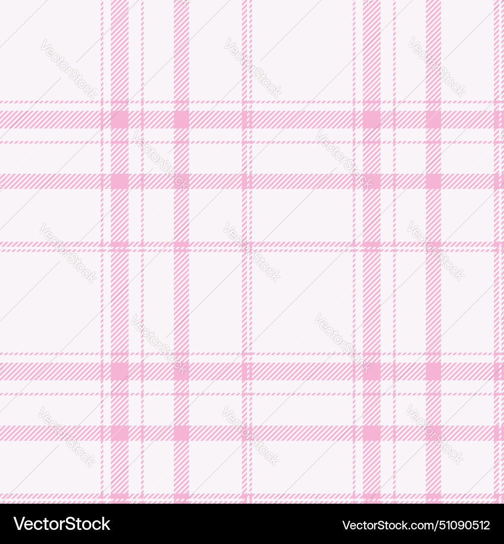 Plaid seamless pattern in pink check fabric Vector Image