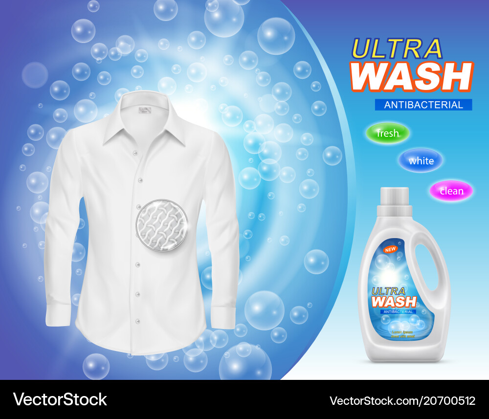 Promotion banner of liquid detergent Royalty Free Vector