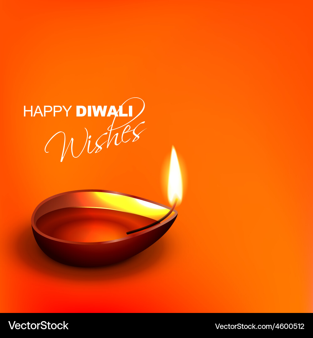 Stylish diwali diya background Royalty Free Vector Image