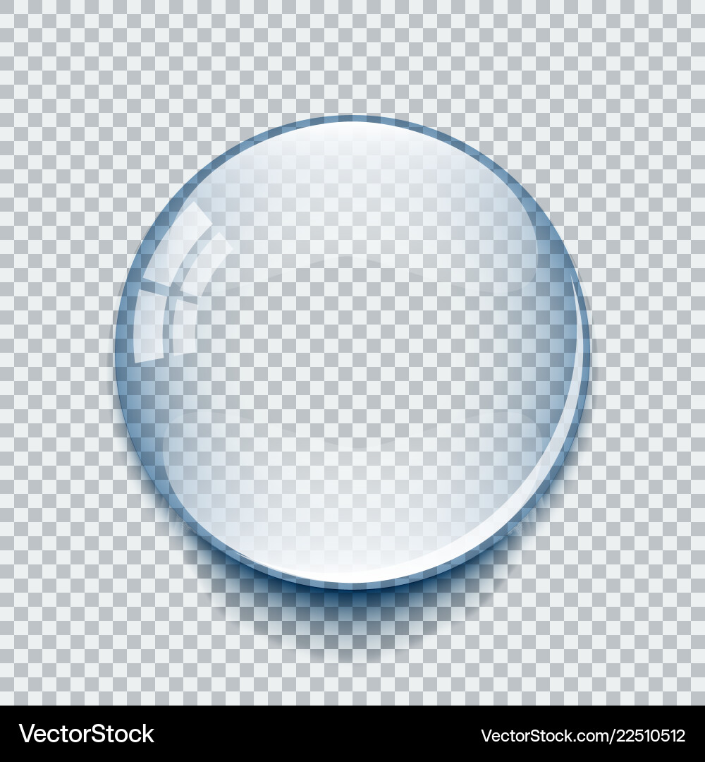Water drop glass sphere bubble Royalty Free Vector Image