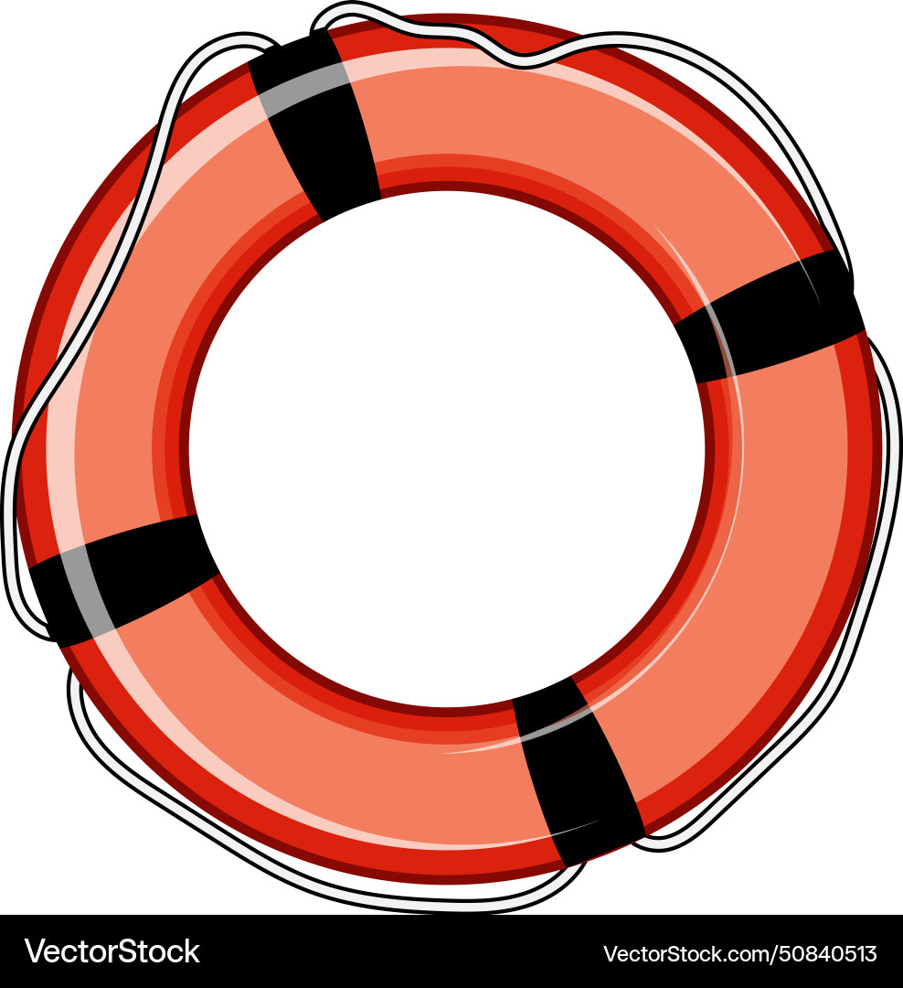 Belt lifebuoy cartoon Royalty Free Vector Image