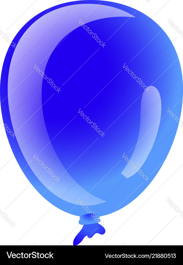 Blue balloon icon cartoon style Royalty Free Vector Image