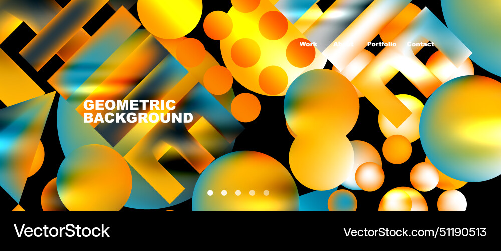 Colorful geometric patterns with circles Vector Image