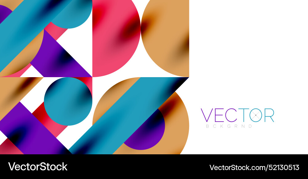 Colorful simple dynamic geometric forms circles Vector Image