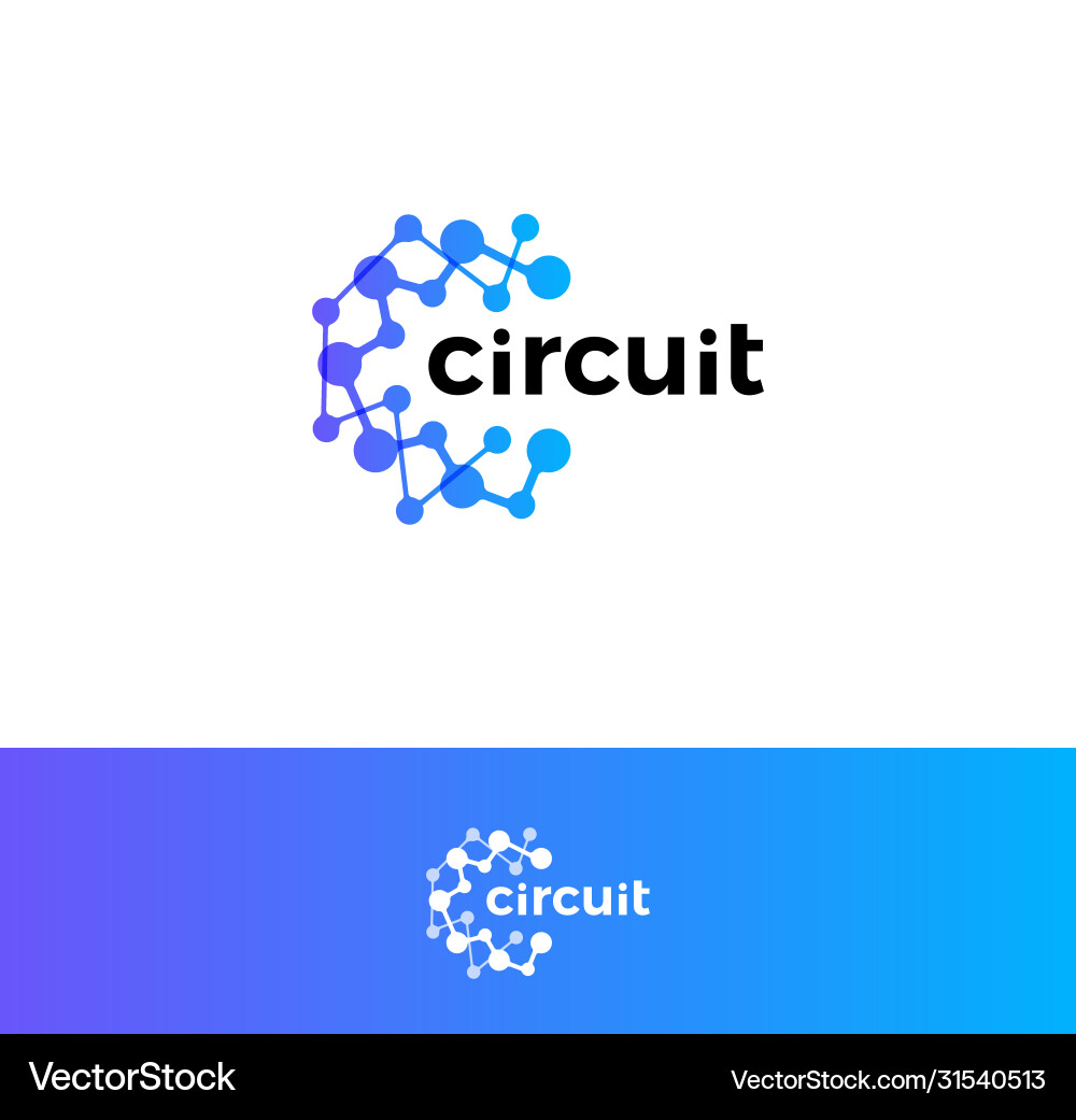Digital innovation circuit logo technological Vector Image