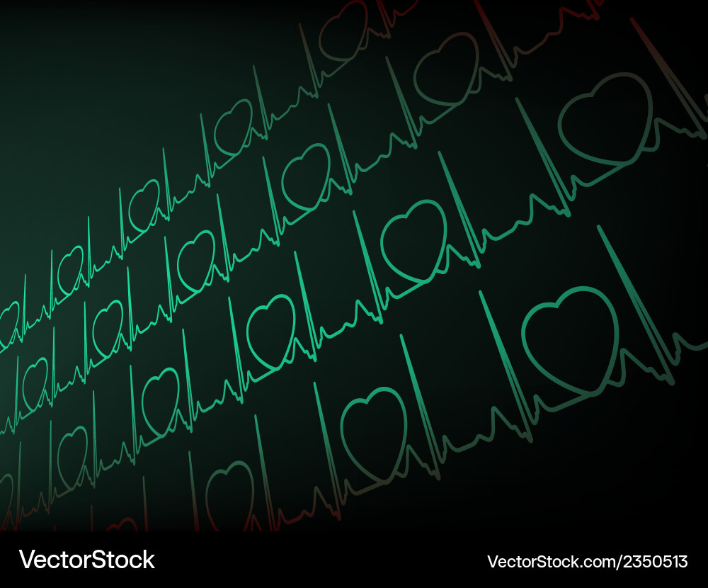 Ecg tracing monitor eps 8 Royalty Free Vector Image