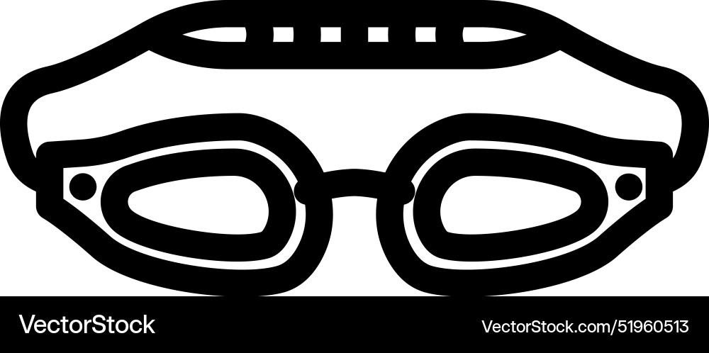 Goggles ppe protective equipment line icon Vector Image