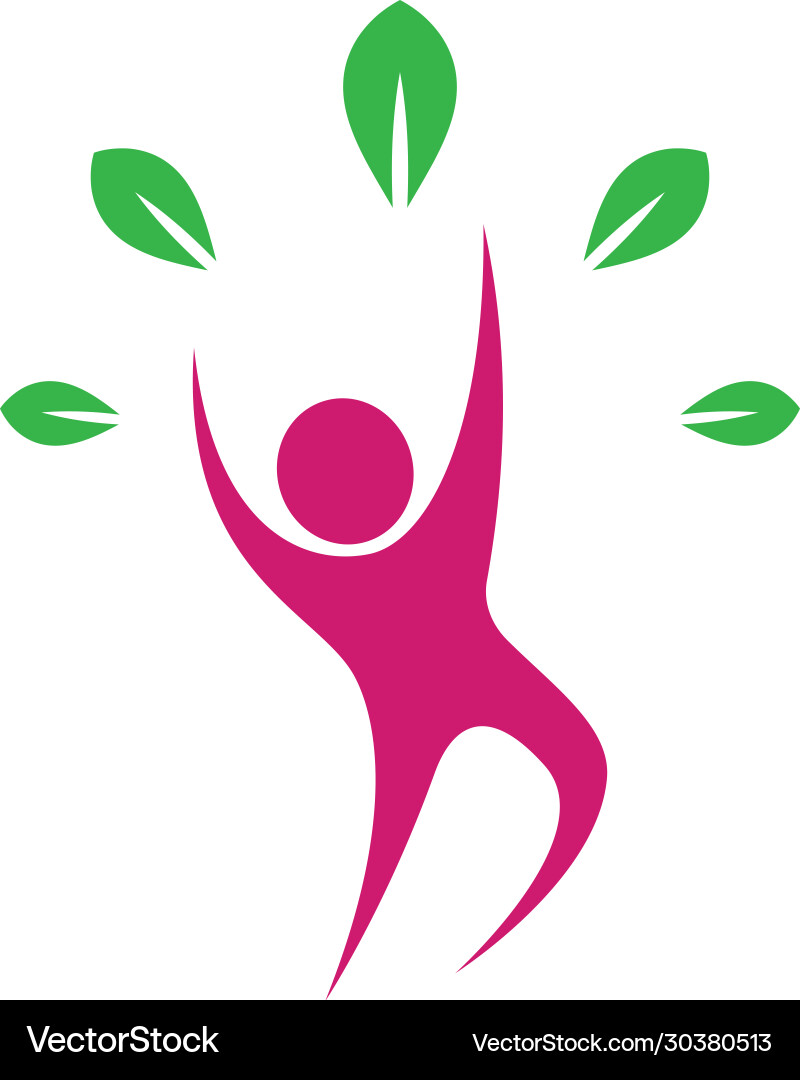 Human health symbol design Royalty Free Vector Image