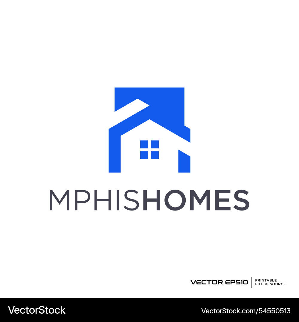 Letter m home logo Royalty Free Vector Image - VectorStock