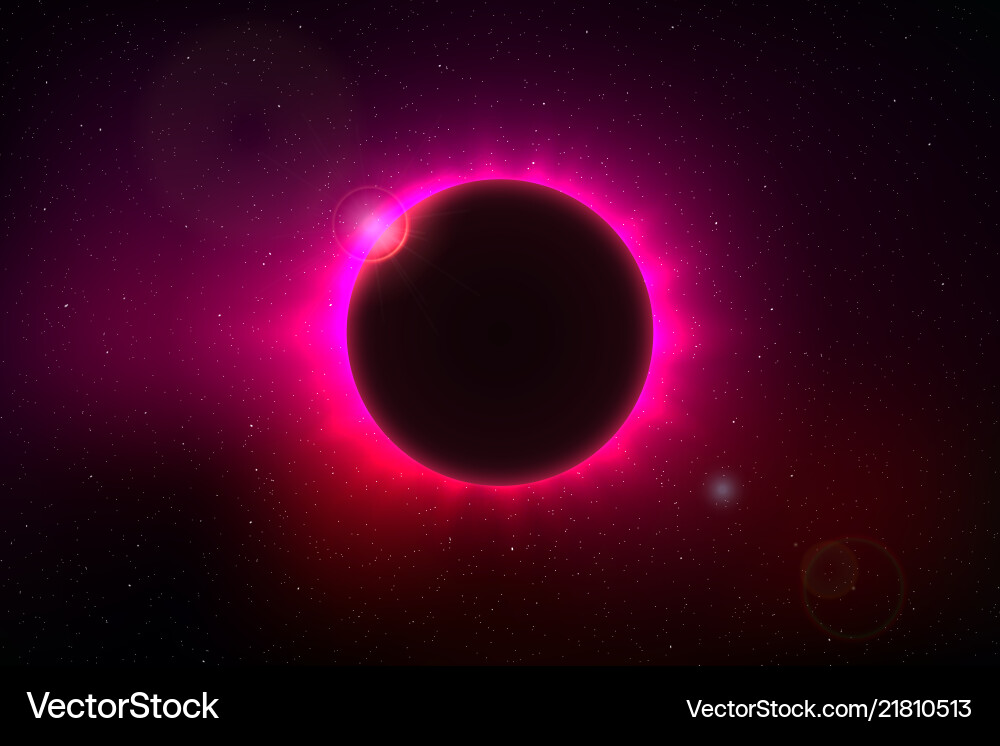 Total Solar Eclipse - Stunning Space Royalty Free Vector