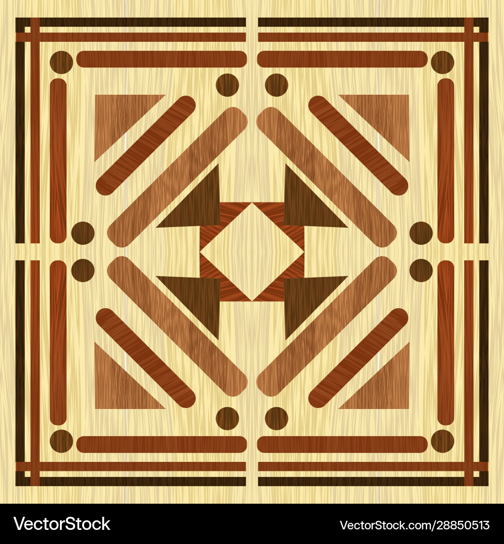 Wooden inlay with light background dark Royalty Free Vector
