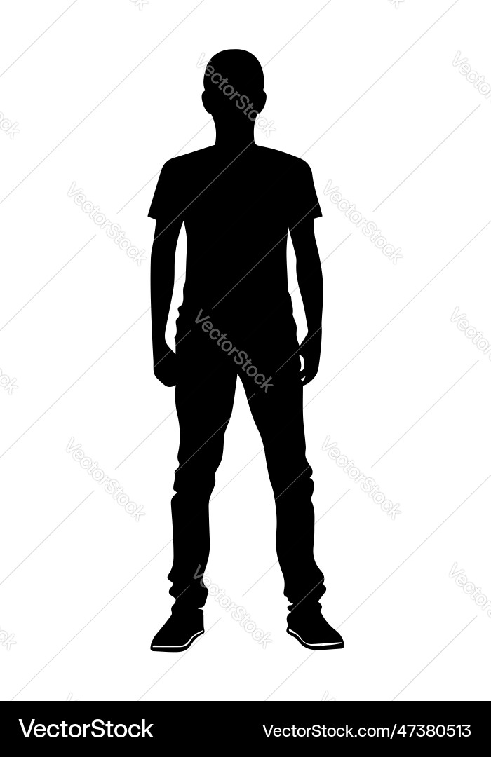 Young man standing wearing casual clothes Vector Image