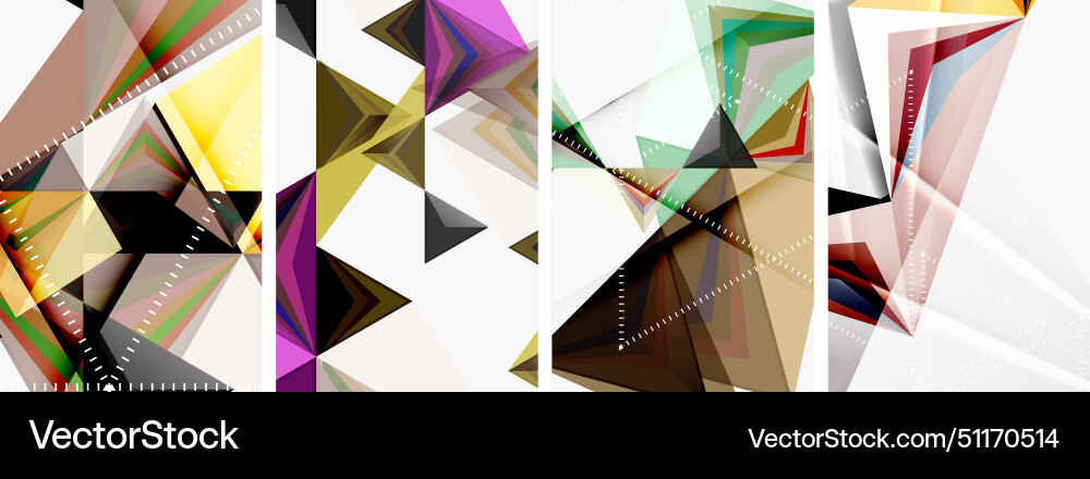 Colorful geometric shapes on white background Vector Image