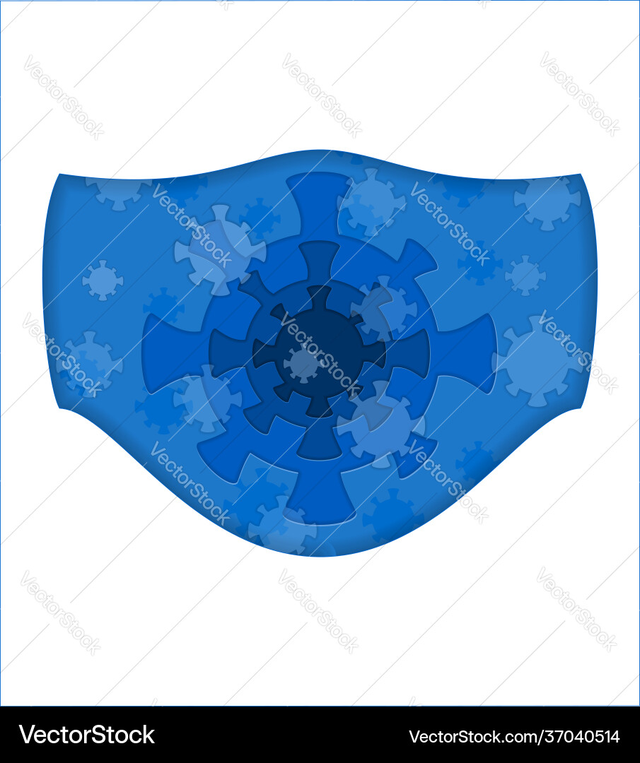 Coronavirus paper cut art banner Royalty Free Vector Image