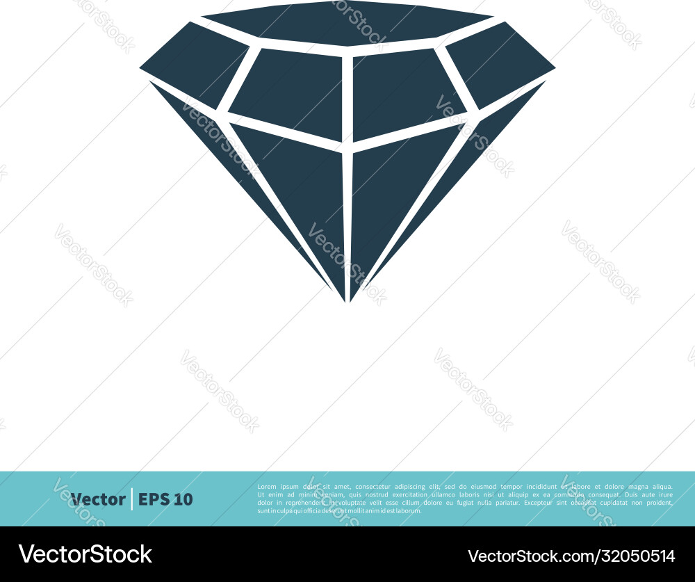 Diamond icon logo template design eps 10 Vector Image