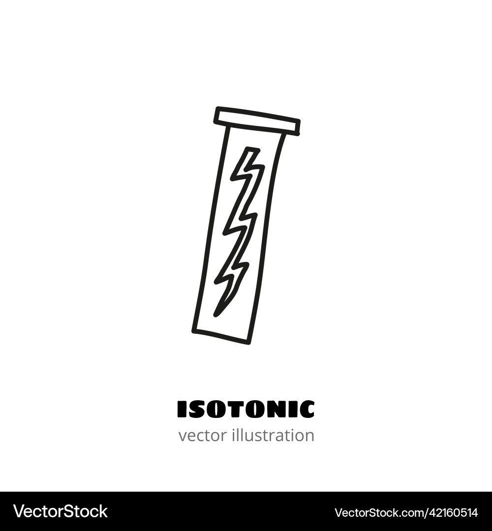 Doodle isotonic mix in bottle Royalty Free Vector Image