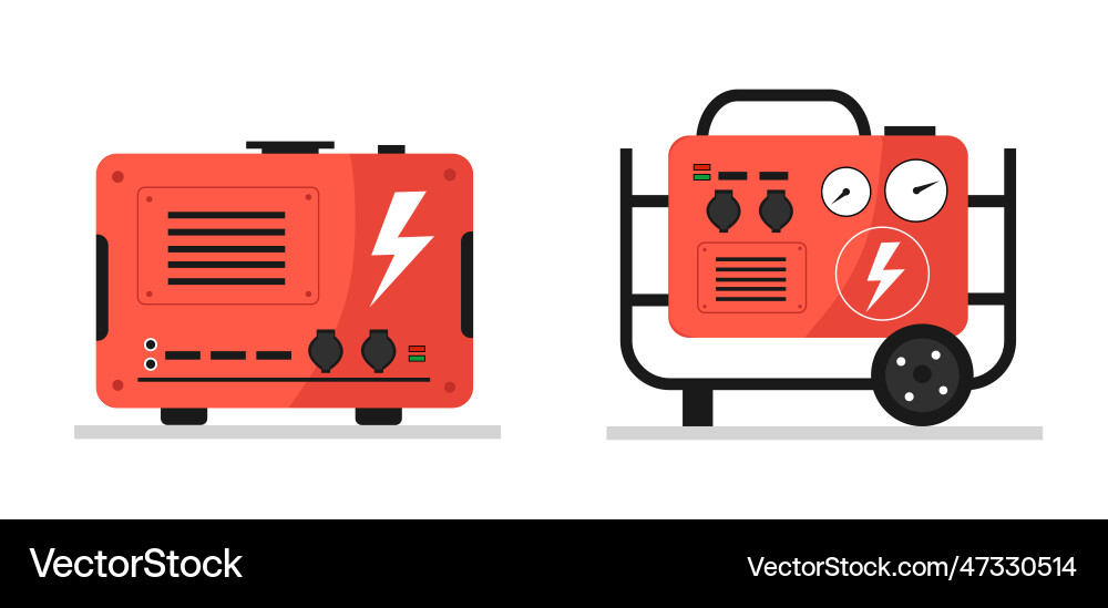 Electricity generator set Royalty Free Vector Image