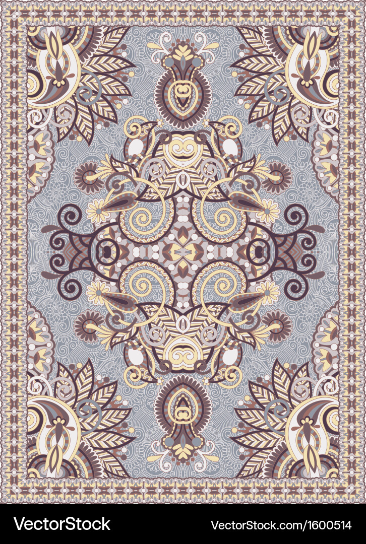 Floral ornamental seamless carpet Royalty Free Vector Image