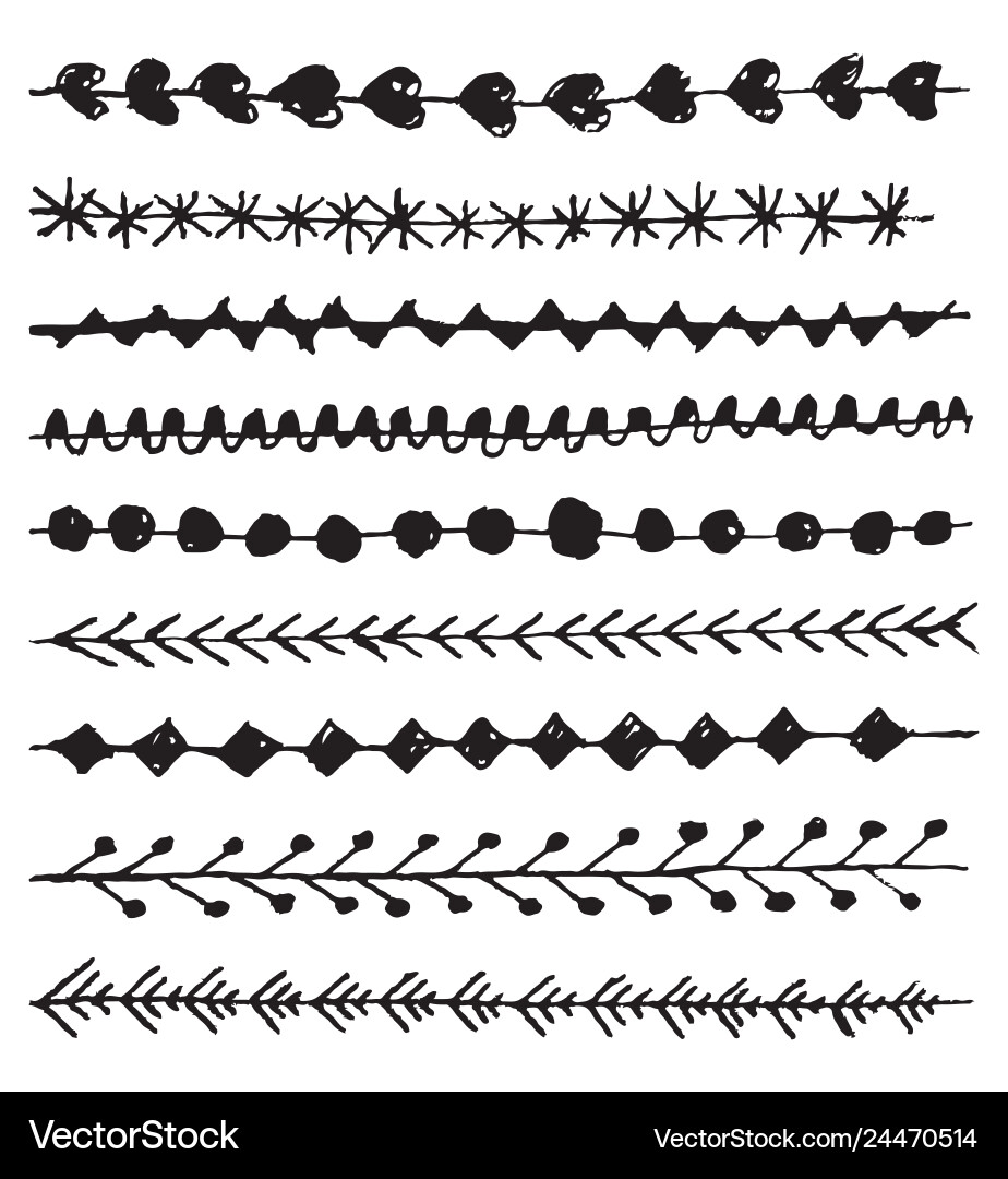 Hand drawn border Royalty Free Vector Image - VectorStock