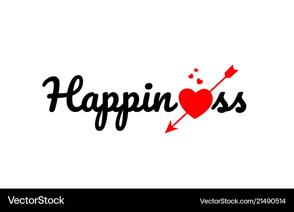 Happiness word text typography design logo icon Vector Image