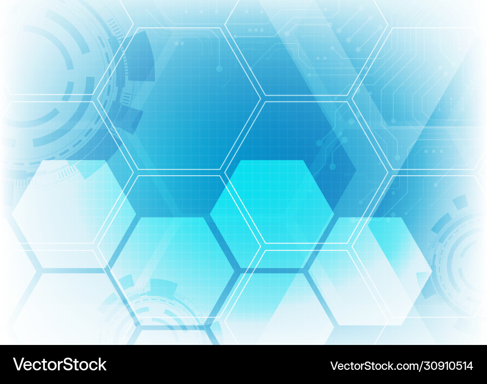 Hexagonal Technology Background Royalty Free Vector Image