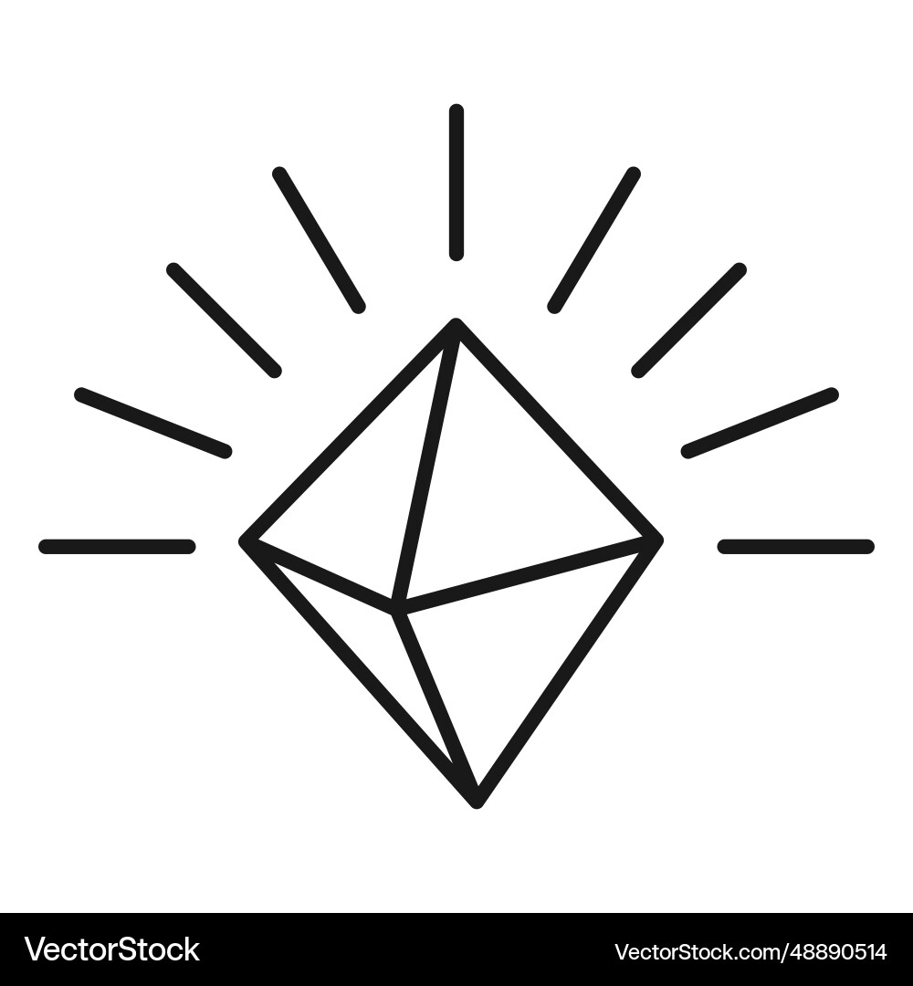 Icon glänzenden Schlag Diamant Lizenzfreies Vektorbild