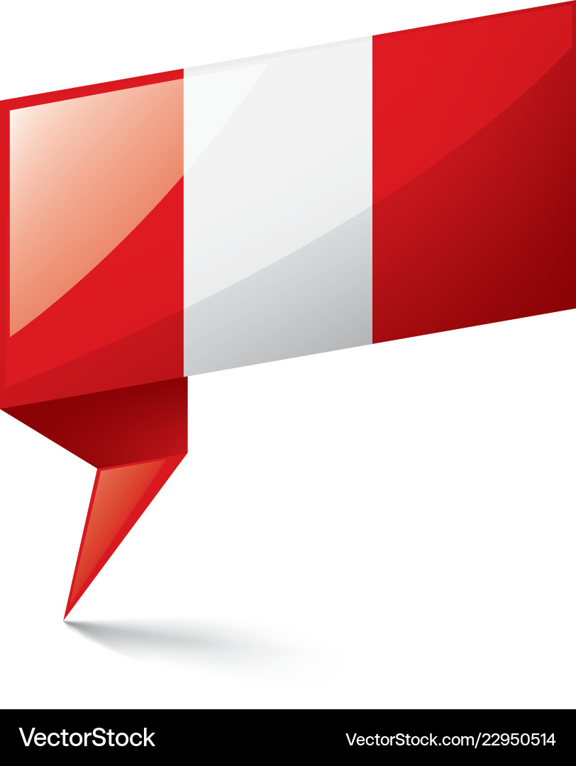 Peru flag on a white Royalty Free Vector Image