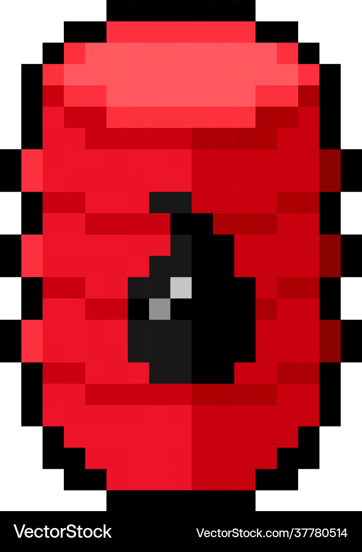 Pixel oil barrel - isolated Royalty Free Vector Image