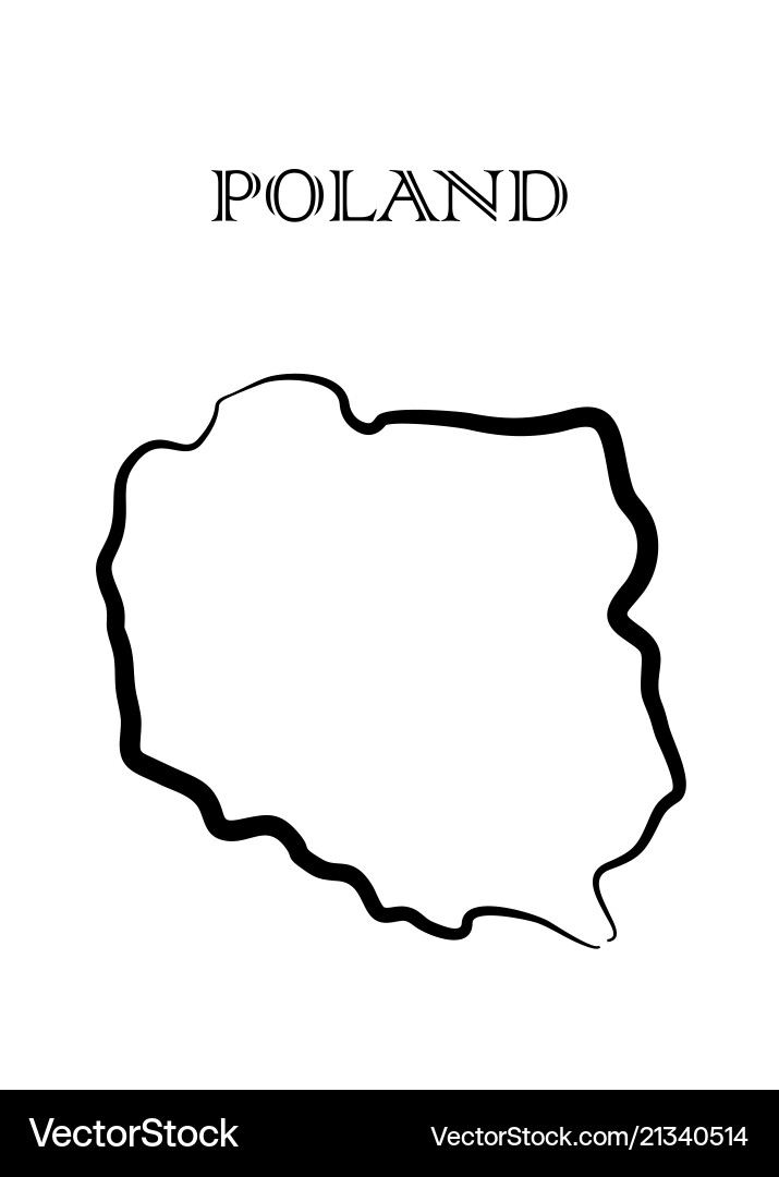 Poland map Royalty Free Vector Image - VectorStock