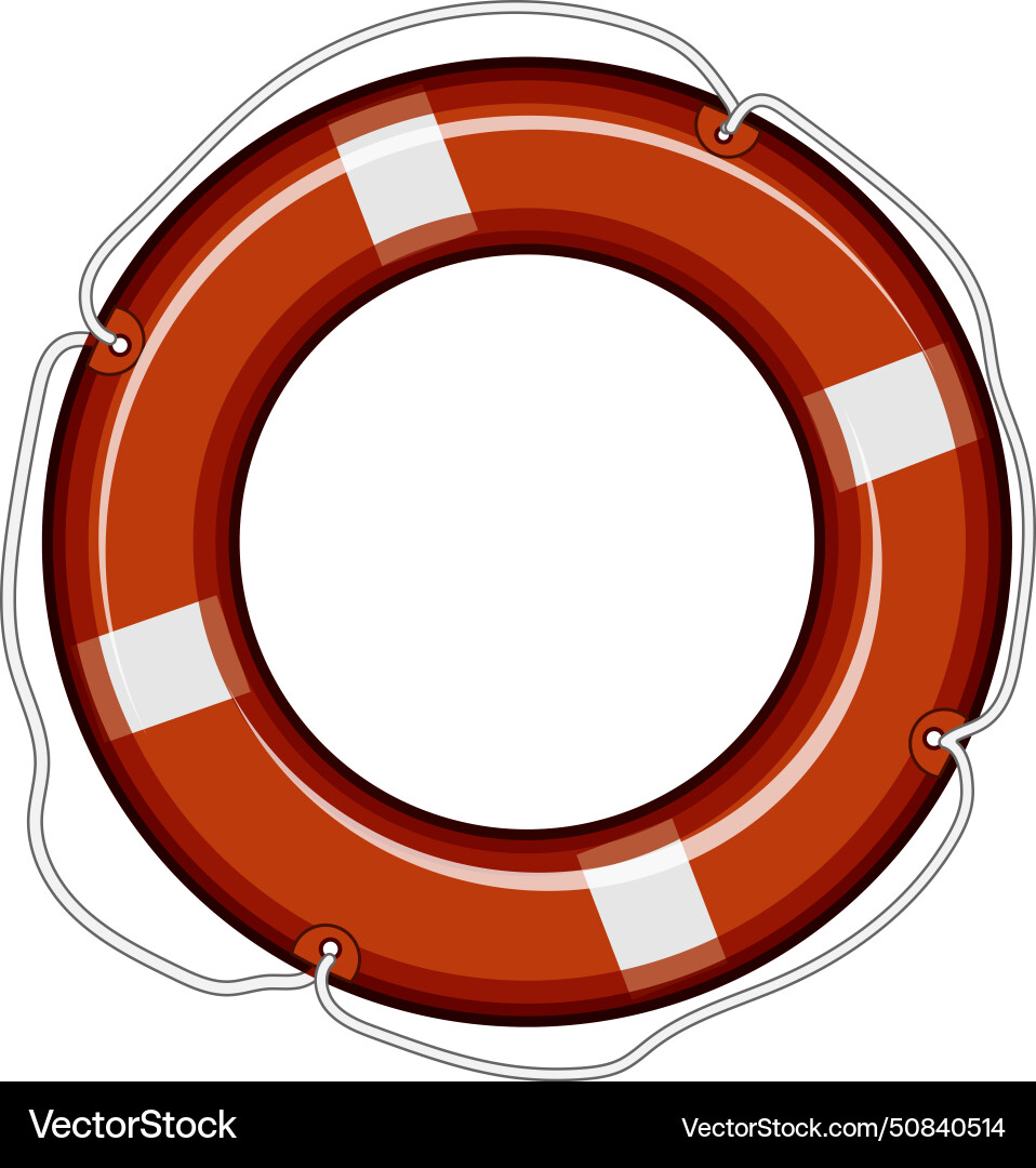 Pool lifebuoy cartoon Royalty Free Vector Image