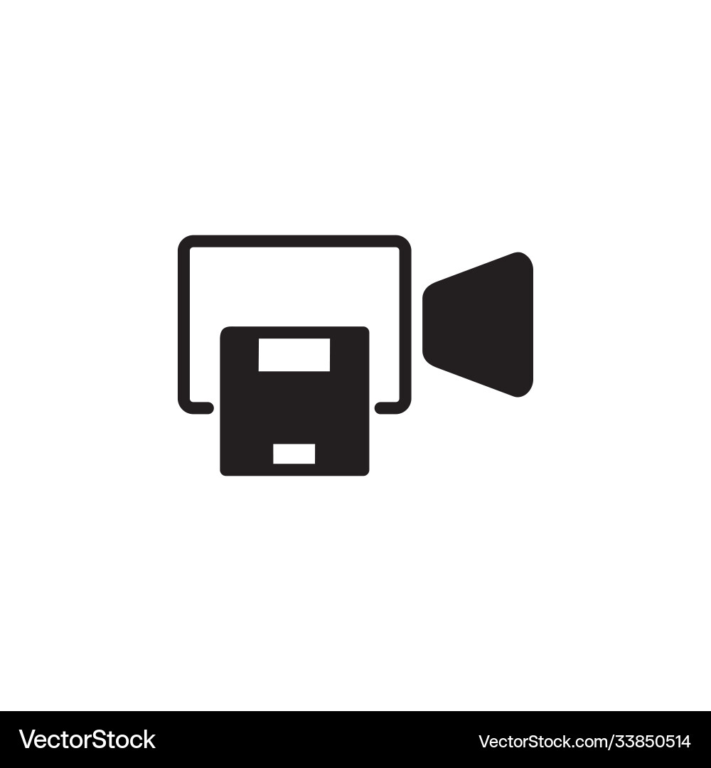 Save video icon application perfect for logo Vector Image