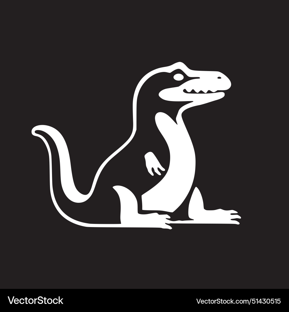 Alligator - minimalist and simple silhouette Vector Image