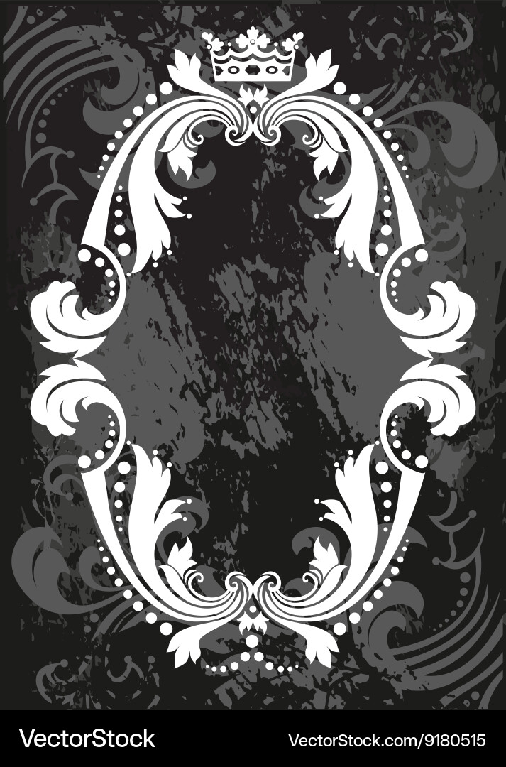 Decorative frame with crown Royalty Free Vector Image