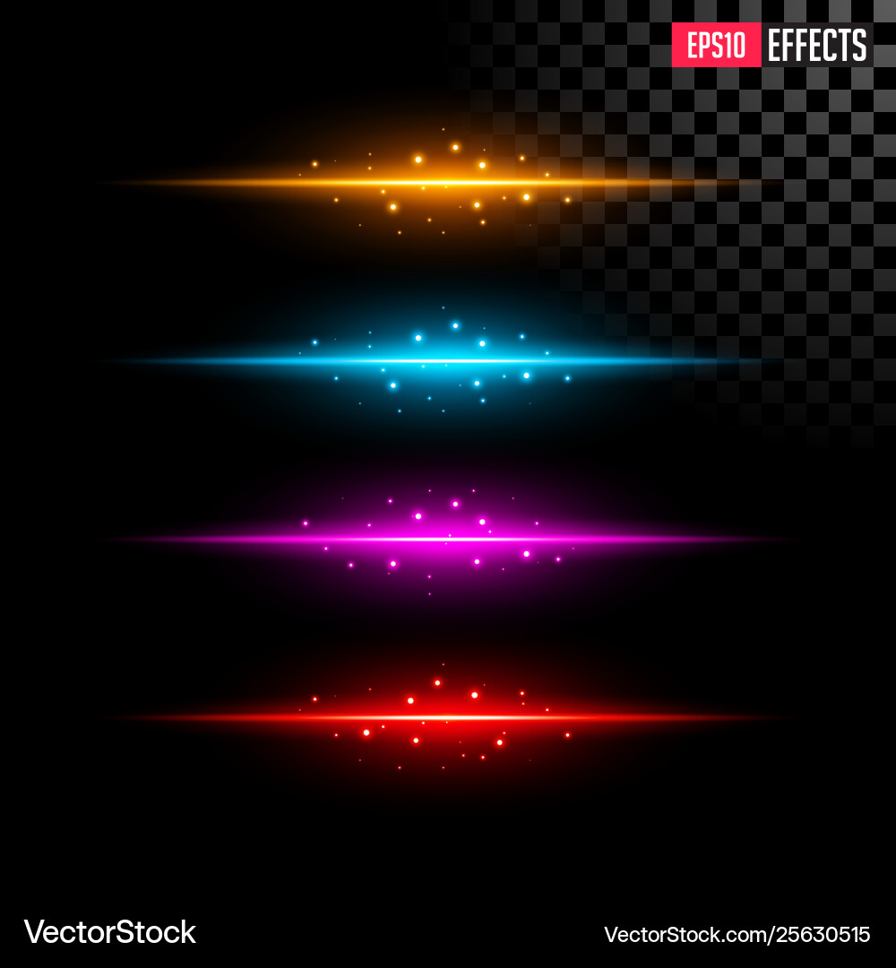 Element four color light with lens effect Vector Image