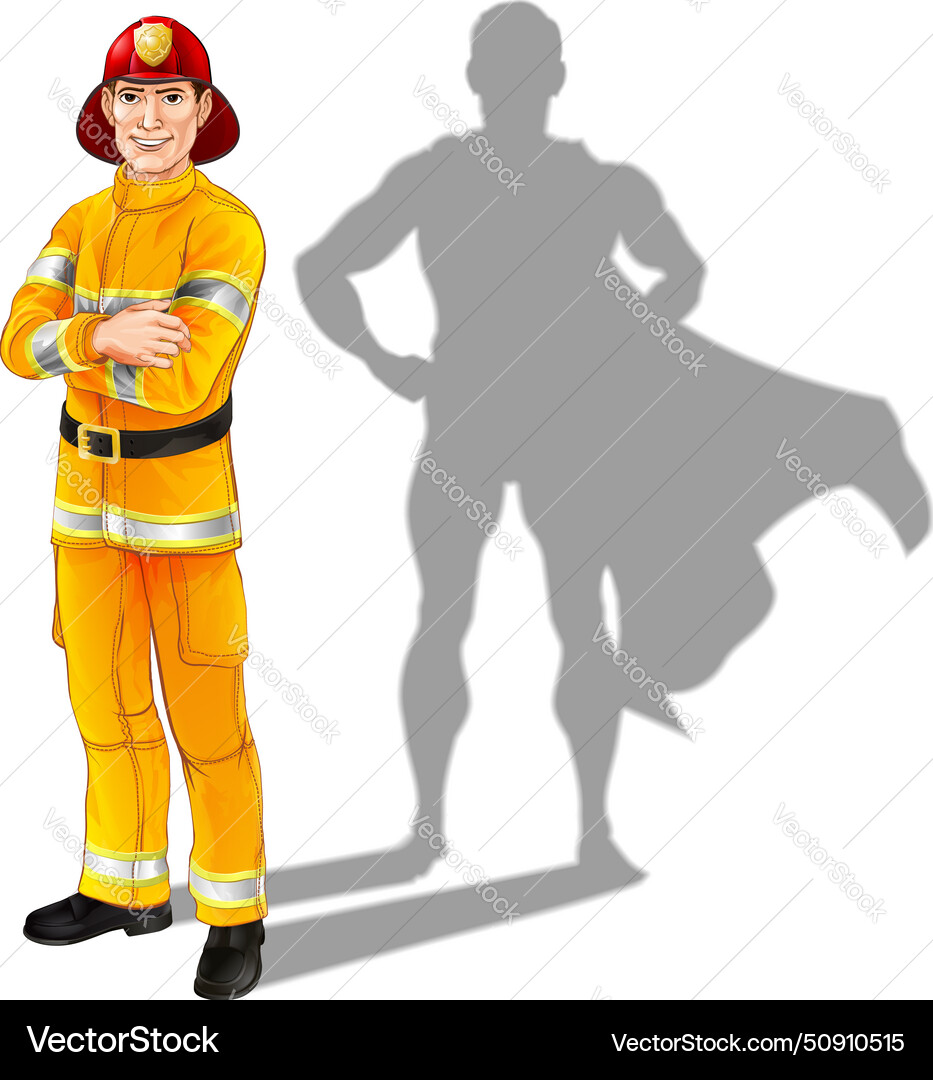 Fireman hero Royalty Free Vector Image - VectorStock