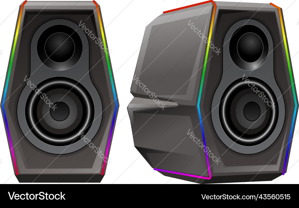 Home stereo system icon cartoon cd hifi Royalty Free Vector