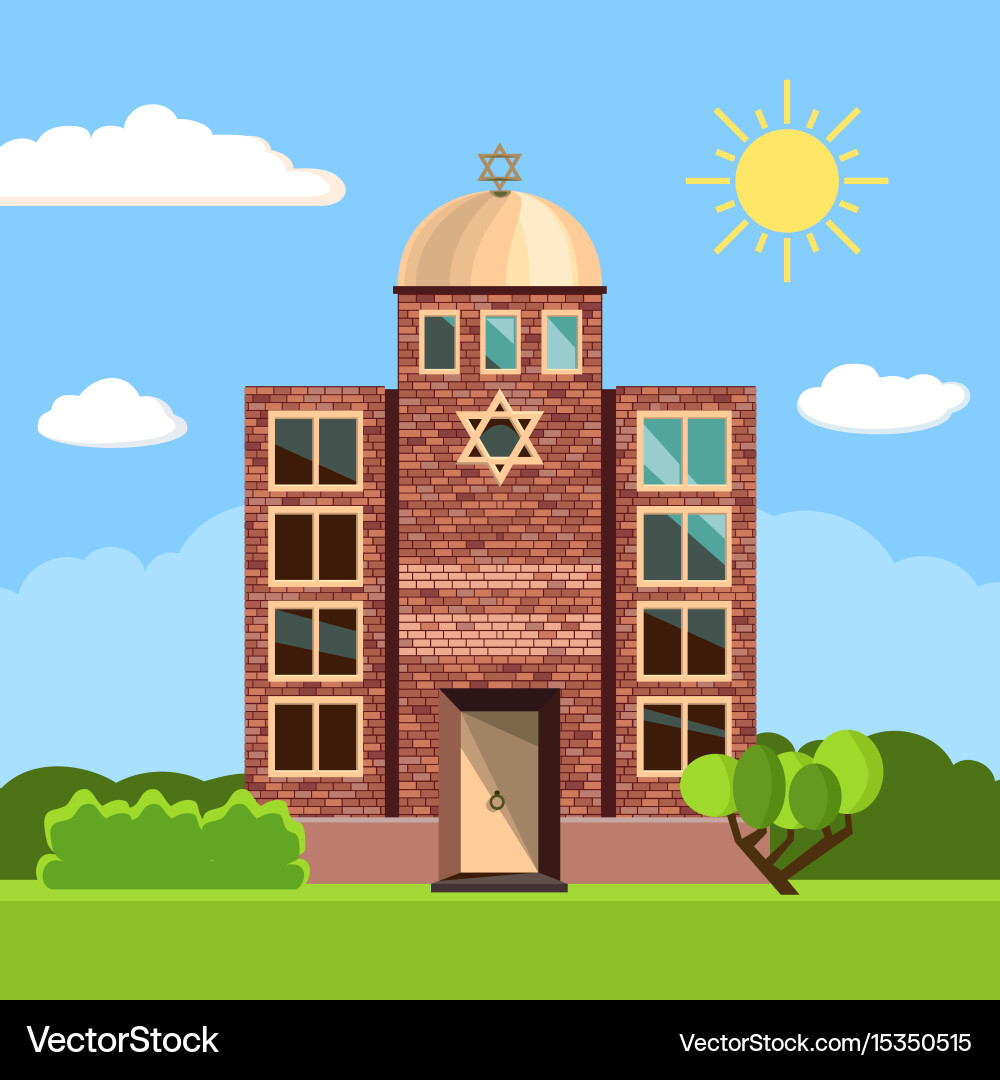 Jewish synagogue icon Royalty Free Vector Image