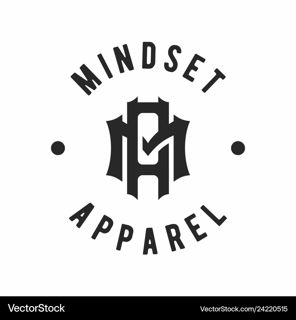 Lettering ma am logo design inspiration Royalty Free Vector