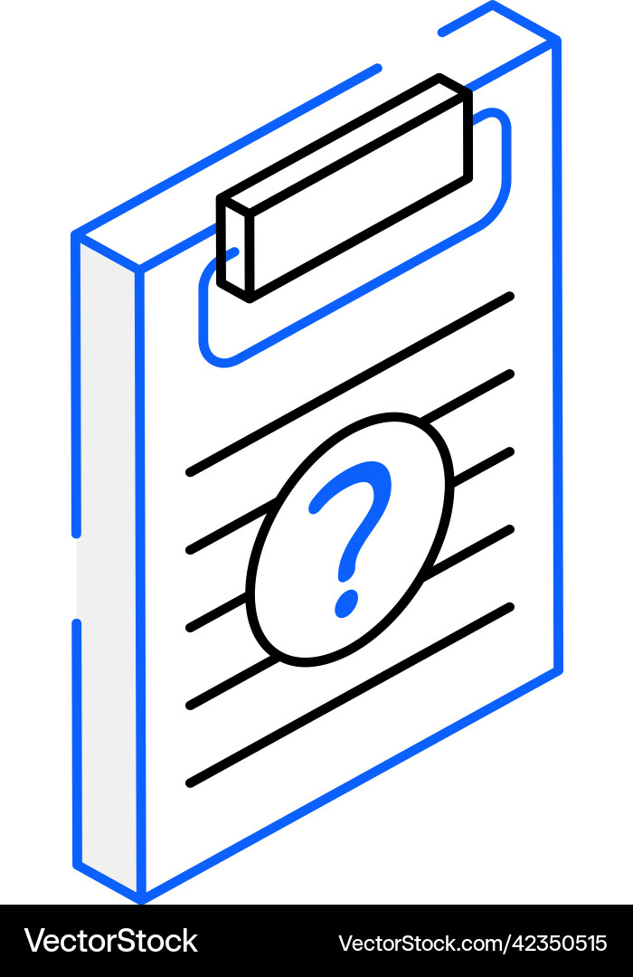 Question paper Royalty Free Vector Image - VectorStock