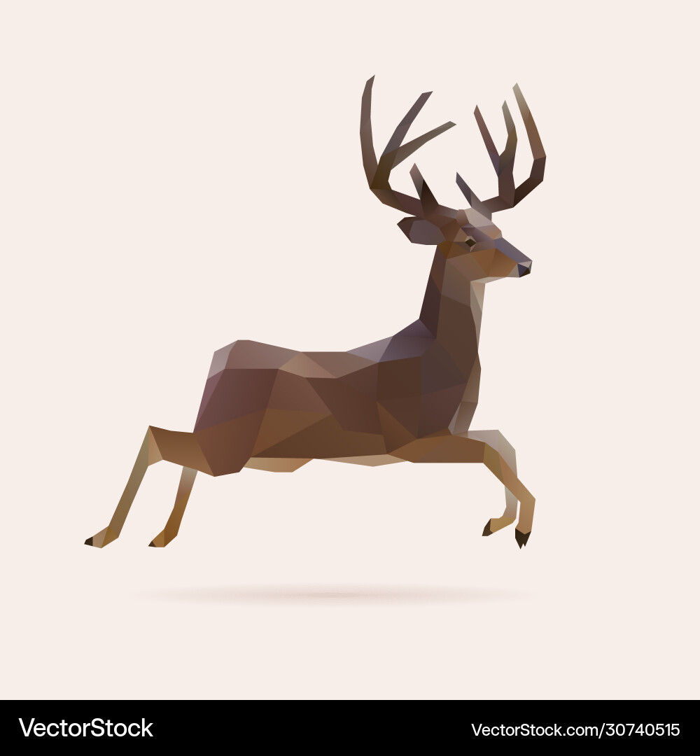 Reindeer jump Royalty Free Vector Image - VectorStock