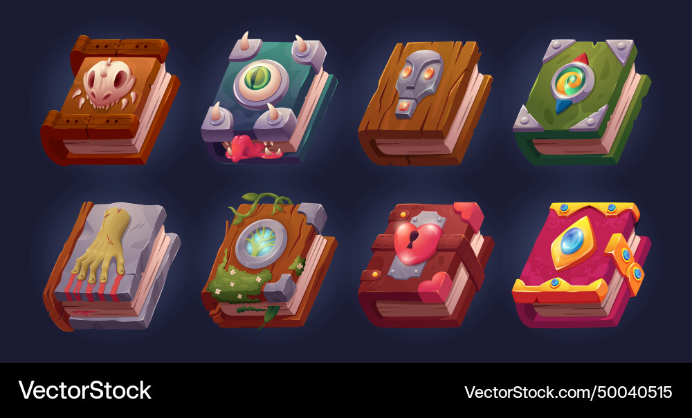 Spell book magic stuff for wizards exact Vector Image