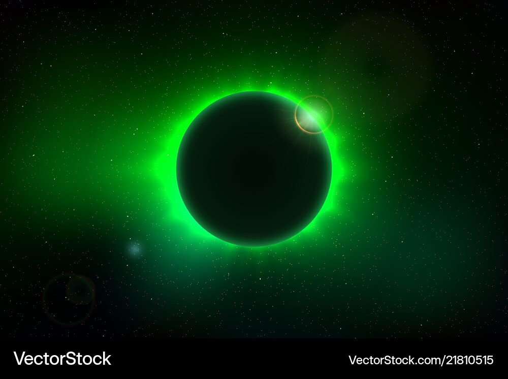 Total solar eclipse Royalty Free Vector Image - VectorStock