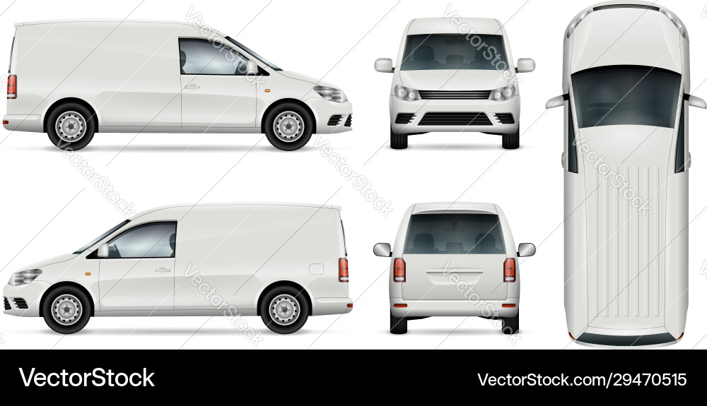 White van template Royalty Free Vector Image - VectorStock
