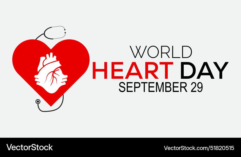 World heart day Royalty Free Vector Image - VectorStock
