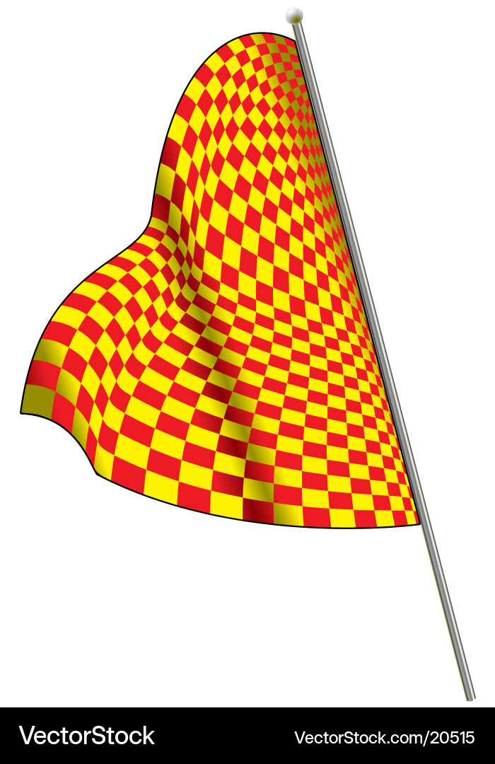 Yellow Race Flag Racing Black And Yellow Checkered Pinned Flag From